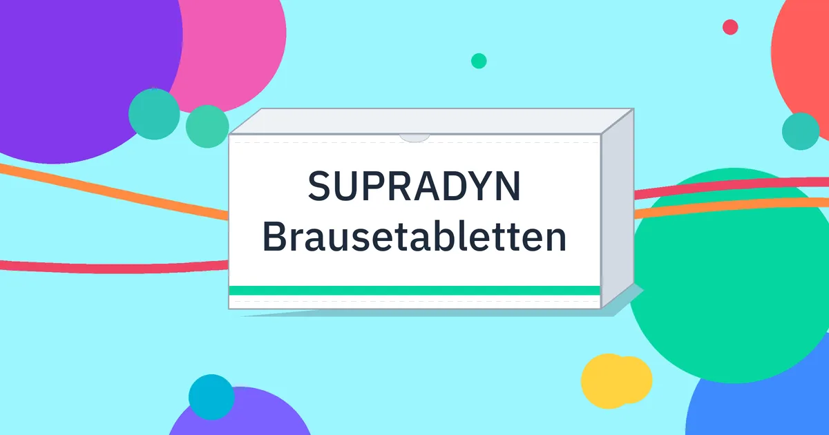 Symbolbild: Packung mit der Aufschrift SUPRADYN Brausetabletten (PZN 01339143) – Verfügbarkeit und Bezug in Apotheken in Frankfurt am Main