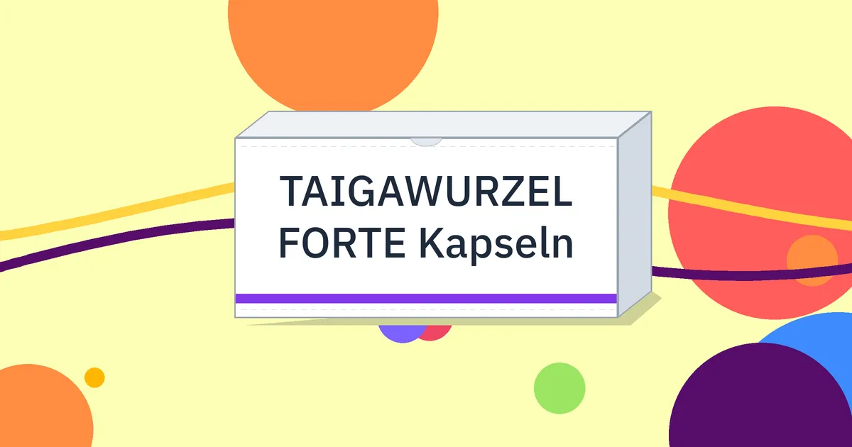 Symbolbild: Packung mit der Aufschrift TAIGAWURZEL FORTE Kapseln (PZN 20340146) – Verfügbarkeit und Bezug in Apotheken in Frankfurt am Main