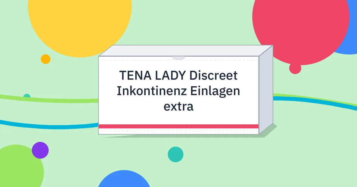 Symbolbild: Packung mit der Aufschrift TENA LADY Discreet Inkontinenz Einlagen extra (PZN 17565522) – Verfügbarkeit und Bezug in Apotheken in Frankfurt am Main