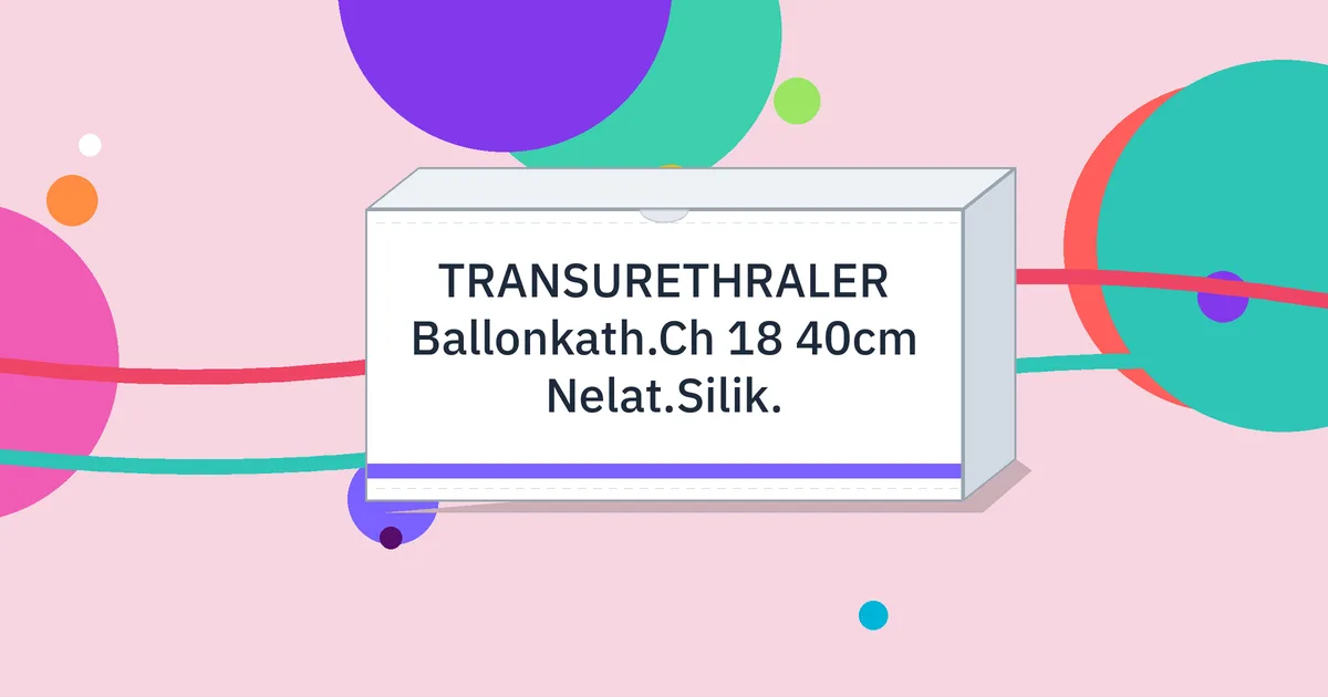 Symbolbild: Packung mit der Aufschrift TRANSURETHRALER Ballonkath.Ch 18 40cm Nelat.Silik. (PZN 01150397) – Verfügbarkeit und Bezug in Apotheken in Frankfurt am Main
