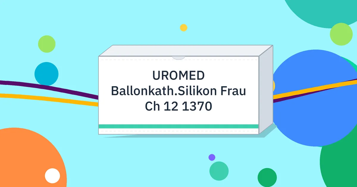 Symbolbild: Packung mit der Aufschrift UROMED Ballonkath.Silikon Frau Ch 12 1370 (PZN 03280862) – Verfügbarkeit und Bezug in Apotheken in Frankfurt am Main