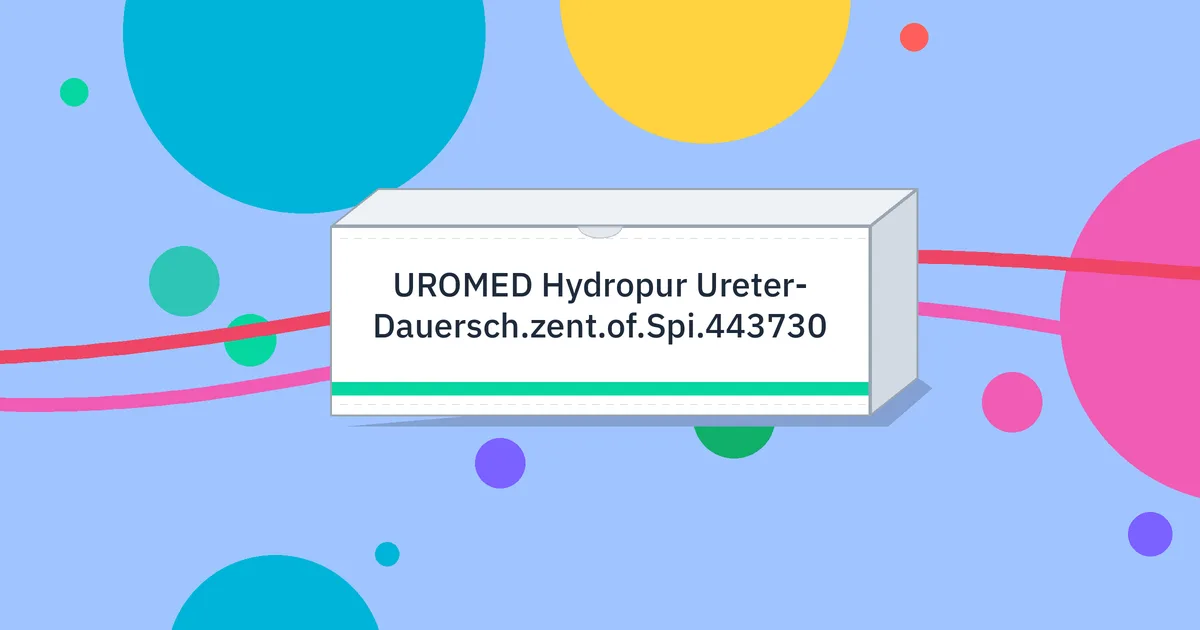 Symbolbild: Packung mit der Aufschrift UROMED Hydropur Ureter-Dauersch.zent.of.Spi.443730 (PZN 11372041) – Verfügbarkeit und Bezug in Apotheken in Frankfurt am Main