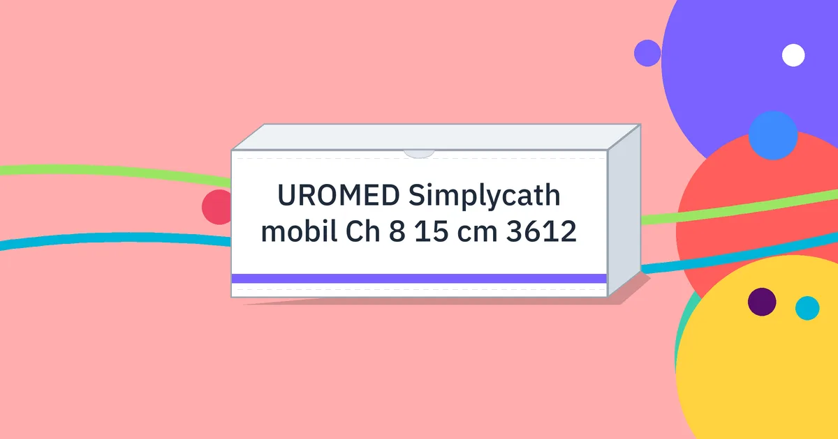 Symbolbild: Packung mit der Aufschrift UROMED Simplycath mobil Ch 8 15 cm 3612 (PZN 11515138) – Verfügbarkeit und Bezug in Apotheken in Frankfurt am Main