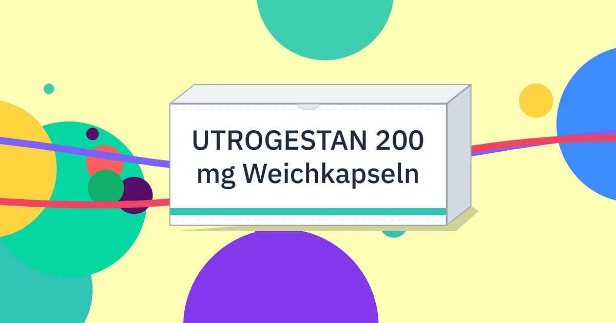 Symbolbild: Packung mit der Aufschrift UTROGESTAN 200 mg Weichkapseln (PZN 15390432) – Verfügbarkeit und Bezug in Apotheken in Frankfurt am Main