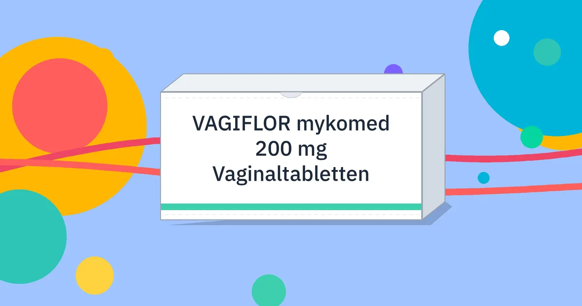 Symbolbild: Packung mit der Aufschrift VAGIFLOR mykomed 200 mg Vaginaltabletten (PZN 18486150) – Verfügbarkeit und Bezug in Apotheken in Frankfurt am Main