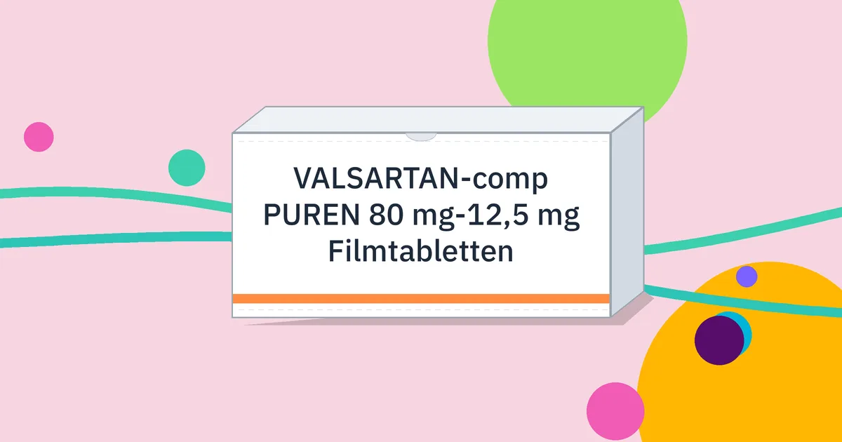 Symbolbild: Packung mit der Aufschrift VALSARTAN-comp PUREN 80 mg-12,5 mg Filmtabletten (PZN 11358420) – Verfügbarkeit und Bezug in Apotheken in Frankfurt am Main