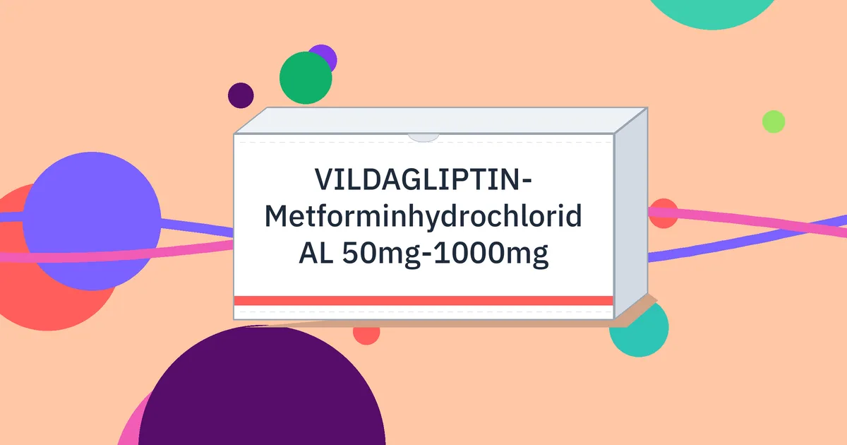 Symbolbild: Packung mit der Aufschrift VILDAGLIPTIN-Metforminhydrochlorid AL 50mg-1000mg (PZN 18106271) – Verfügbarkeit und Bezug in Apotheken in Frankfurt am Main