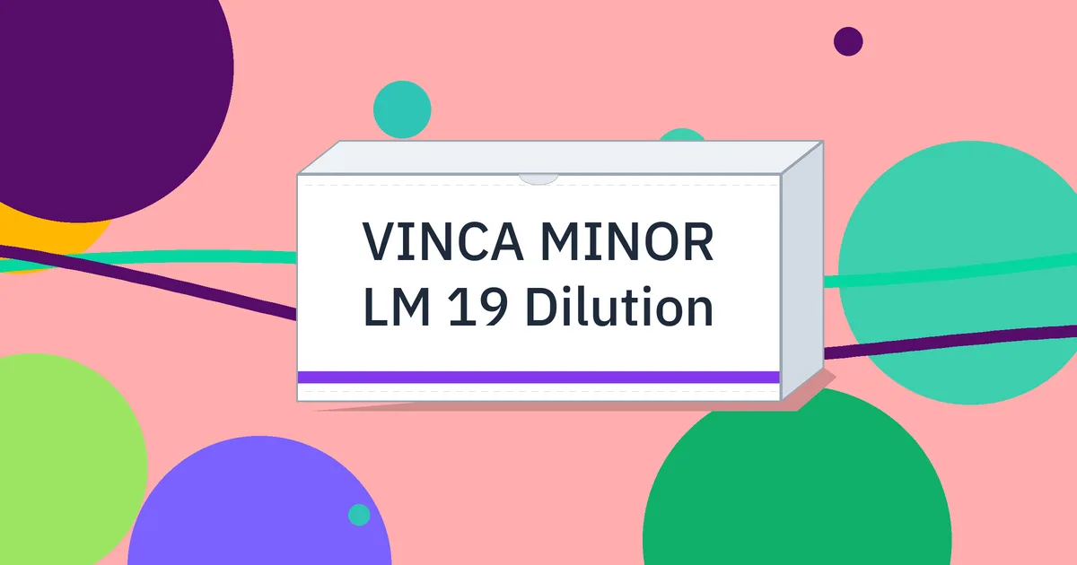 Symbolbild: Packung mit der Aufschrift VINCA MINOR LM 19 Dilution (PZN 13273768) – Verfügbarkeit und Bezug in Apotheken in Frankfurt am Main