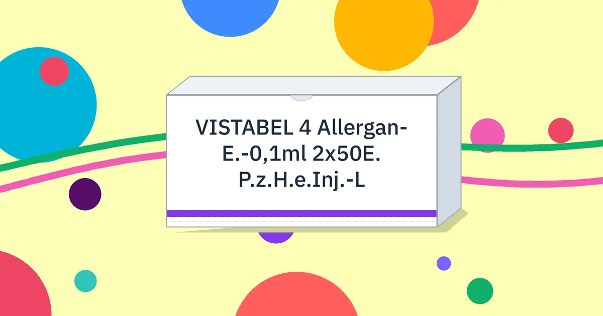 Symbolbild: Packung mit der Aufschrift VISTABEL 4 Allergan-E.-0,1ml 2x50E. P.z.H.e.Inj.-L (PZN 14307363) – Verfügbarkeit und Bezug in Apotheken in Frankfurt am Main