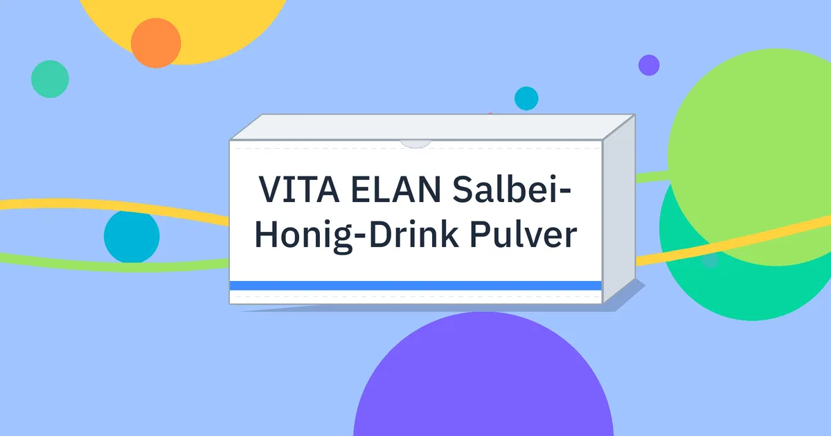 Symbolbild: Packung mit der Aufschrift VITA ELAN Salbei-Honig-Drink Pulver (PZN 15875460) – Verfügbarkeit und Bezug in Apotheken in Frankfurt am Main