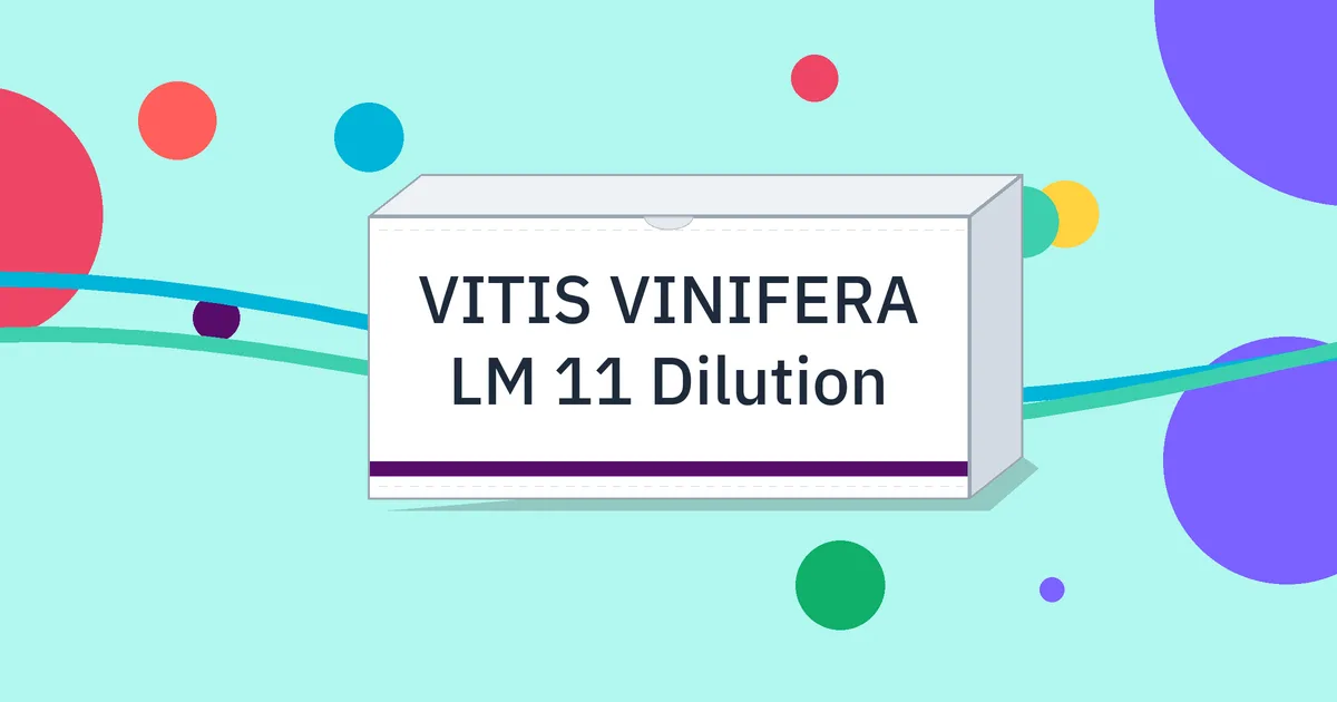 Symbolbild: Packung mit der Aufschrift VITIS VINIFERA LM 11 Dilution (PZN 13279676) – Verfügbarkeit und Bezug in Apotheken in Frankfurt am Main