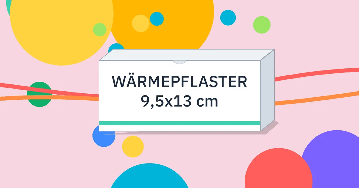 Symbolbild: Packung mit der Aufschrift WÄRMEPFLASTER 9,5x13 cm (PZN 15249343) – Verfügbarkeit und Bezug in Apotheken in Frankfurt am Main