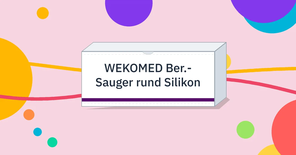 Symbolbild: Packung mit der Aufschrift WEKOMED Ber.-Sauger rund Silikon (PZN 03322276) – Verfügbarkeit und Bezug in Apotheken in Frankfurt am Main