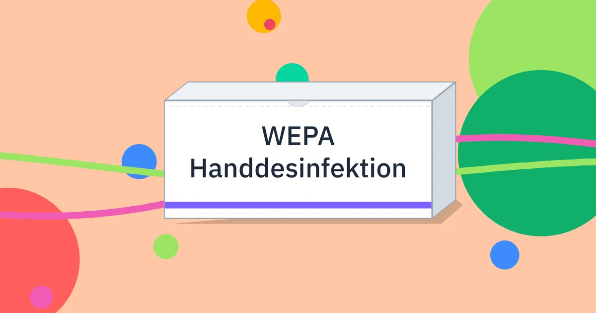 Symbolbild: Packung mit der Aufschrift WEPA Handdesinfektion (PZN 12567404) – Verfügbarkeit und Bezug in Apotheken in Frankfurt am Main