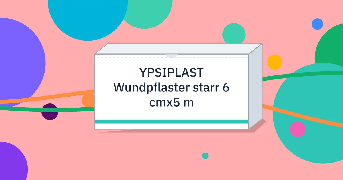 Symbolbild: Packung mit der Aufschrift YPSIPLAST Wundpflaster starr 6 cmx5 m (PZN 20364945) – Verfügbarkeit und Bezug in Apotheken in Frankfurt am Main