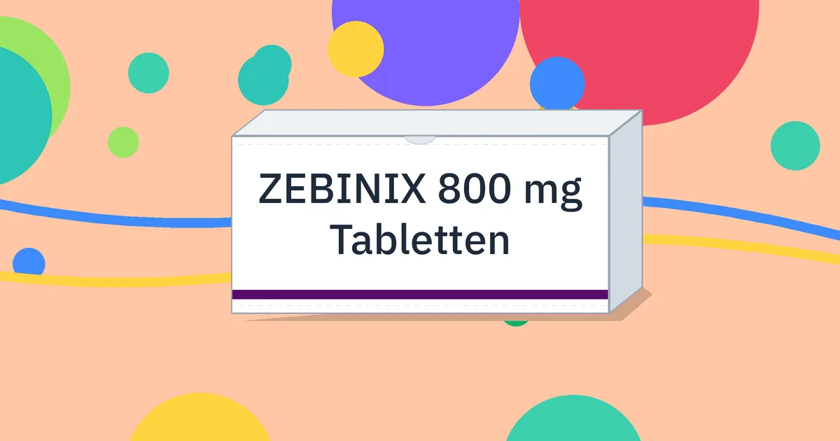 Symbolbild: Packung mit der Aufschrift ZEBINIX 800 mg Tabletten (PZN 14038578) – Verfügbarkeit und Bezug in Apotheken in Frankfurt am Main