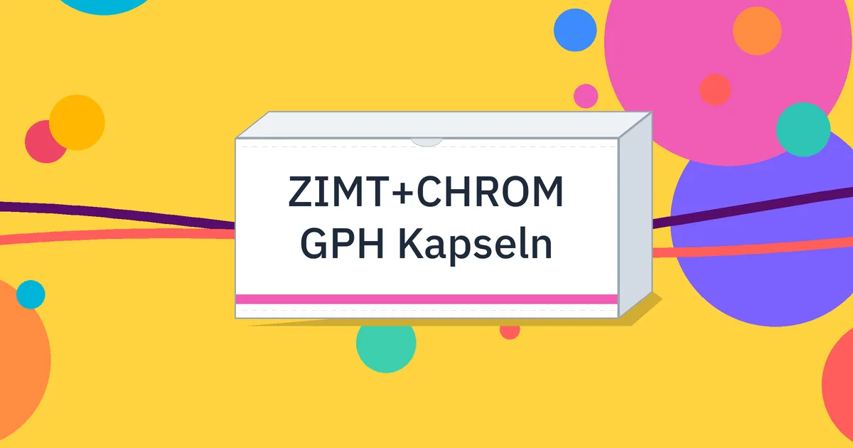 Symbolbild: Packung mit der Aufschrift ZIMT+CHROM GPH Kapseln (PZN 02886019) – Verfügbarkeit und Bezug in Apotheken in Frankfurt am Main