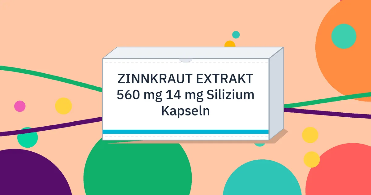 Symbolbild: Packung mit der Aufschrift ZINNKRAUT EXTRAKT 560 mg 14 mg Silizium Kapseln (PZN 15738562) – Verfügbarkeit und Bezug in Apotheken in Frankfurt am Main