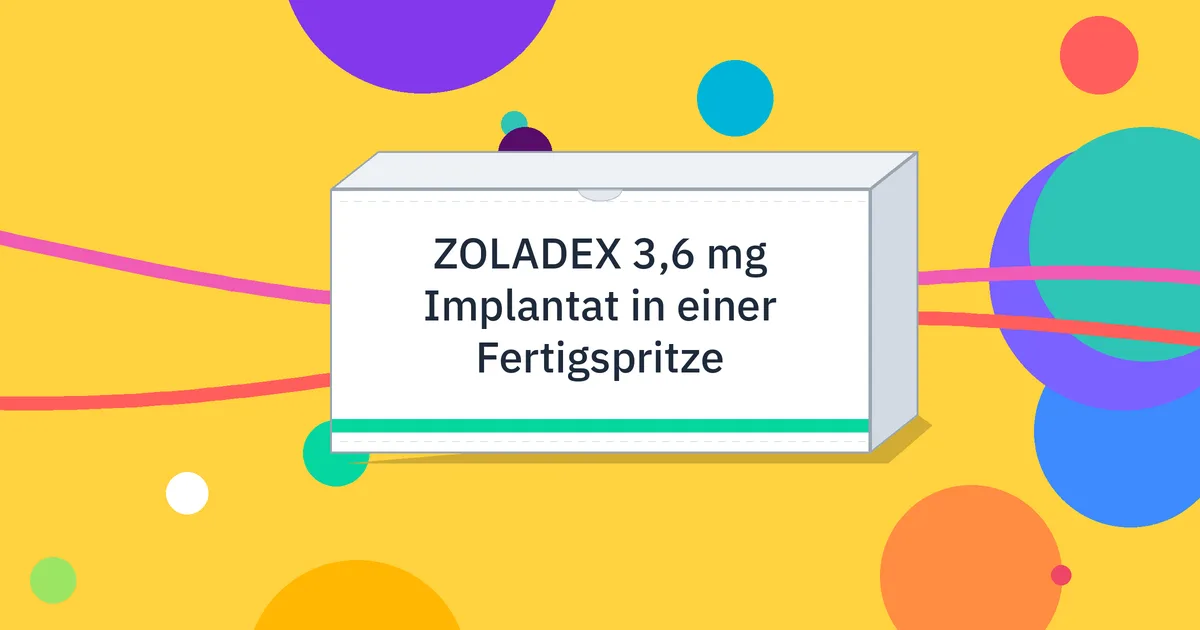 Symbolbild: Packung mit der Aufschrift ZOLADEX 3,6 mg Implantat in einer Fertigspritze (PZN 03569054) – Verfügbarkeit und Bezug in Apotheken in Frankfurt am Main