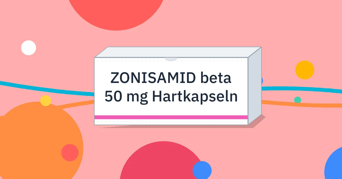Symbolbild: Packung mit der Aufschrift ZONISAMID beta 50 mg Hartkapseln (PZN 09154584) – Verfügbarkeit und Bezug in Apotheken in Frankfurt am Main
