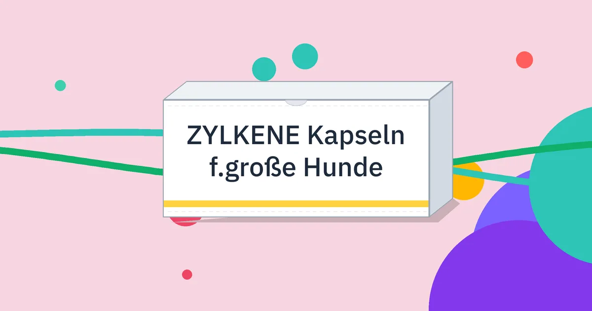 Symbolbild: Packung mit der Aufschrift ZYLKENE Kapseln f.große Hunde (PZN 18439015) – Verfügbarkeit und Bezug in Apotheken in Frankfurt am Main