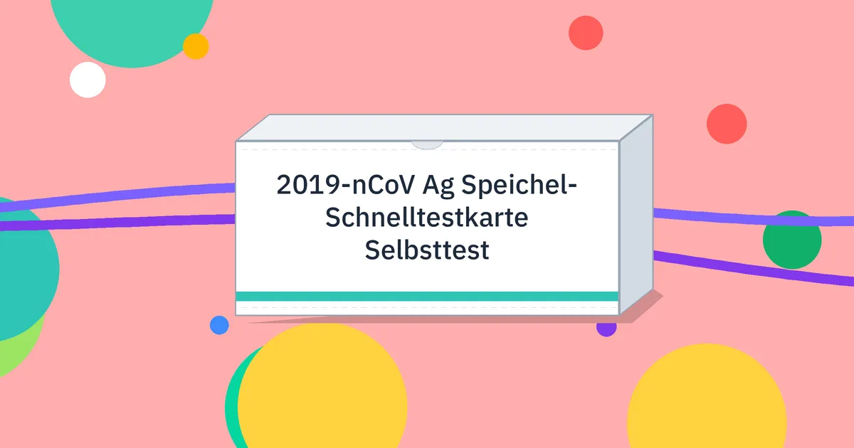 Symbolbild: Packung mit der Aufschrift 2019-nCoV Ag Speichel-Schnelltestkarte Selbsttest (PZN 17935568) – Verfügbarkeit und Bezug in Apotheken in Frankfurt am Main