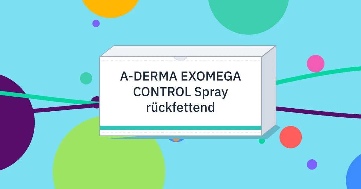 Symbolbild: Packung mit der Aufschrift A-DERMA EXOMEGA CONTROL Spray rückfettend (PZN 17551520) – Verfügbarkeit und Bezug in Apotheken in Frankfurt am Main