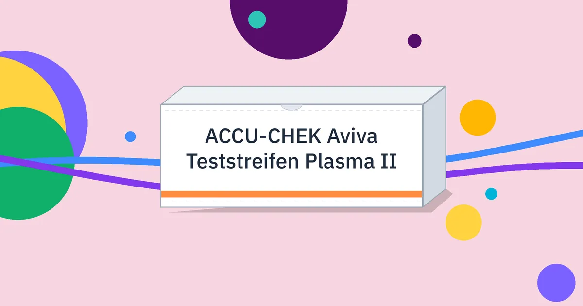 Symbolbild: Packung mit der Aufschrift ACCU-CHEK Aviva Teststreifen Plasma II (PZN 12397474) – Verfügbarkeit und Bezug in Apotheken in Frankfurt am Main