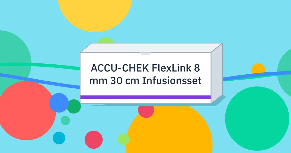 Symbolbild: Packung mit der Aufschrift ACCU-CHEK FlexLink 8 mm 30 cm Infusionsset (PZN 16786847) – Verfügbarkeit und Bezug in Apotheken in Frankfurt am Main