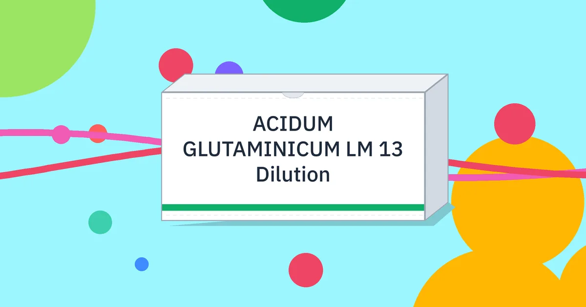 Symbolbild: Packung mit der Aufschrift ACIDUM GLUTAMINICUM LM 13 Dilution (PZN 13276519) – Verfügbarkeit und Bezug in Apotheken in Frankfurt am Main