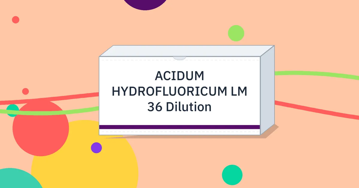 Symbolbild: Packung mit der Aufschrift ACIDUM HYDROFLUORICUM LM 36 Dilution (PZN 13500626) – Verfügbarkeit und Bezug in Apotheken in Frankfurt am Main