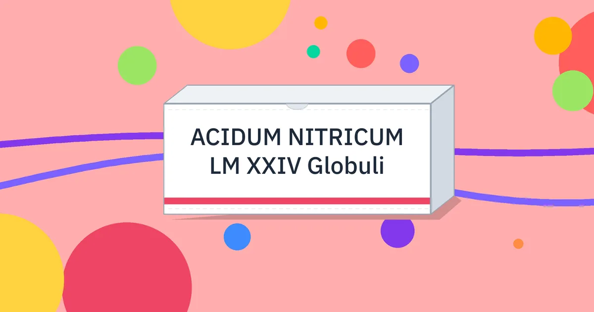 Symbolbild: Packung mit der Aufschrift ACIDUM NITRICUM LM XXIV Globuli (PZN 02821882) – Verfügbarkeit und Bezug in Apotheken in Frankfurt am Main
