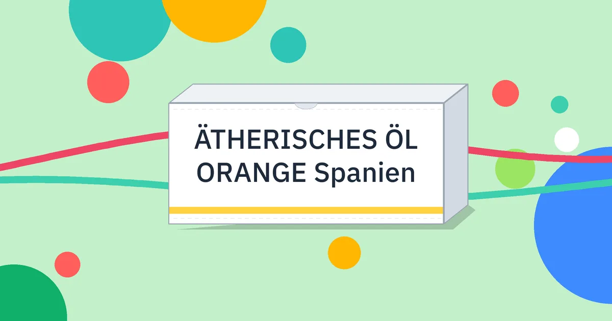 Symbolbild: Packung mit der Aufschrift ÄTHERISCHES ÖL ORANGE Spanien (PZN 02548475) – Verfügbarkeit und Bezug in Apotheken in Frankfurt am Main