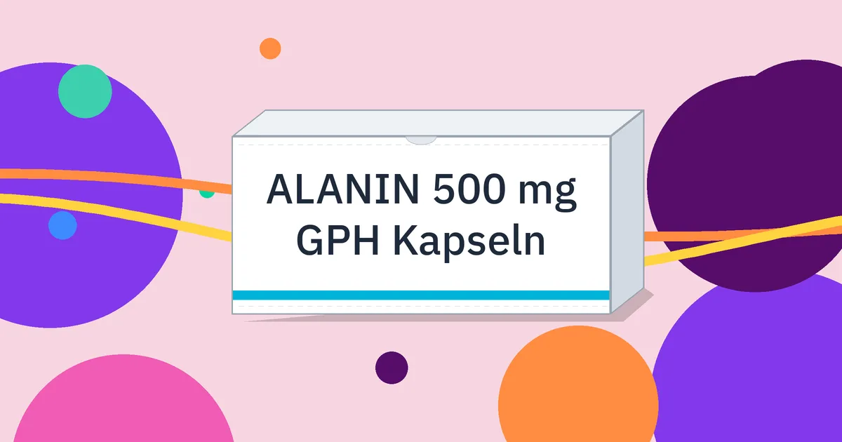 Symbolbild: Packung mit der Aufschrift ALANIN 500 mg GPH Kapseln (PZN 00127775) – Verfügbarkeit und Bezug in Apotheken in Frankfurt am Main
