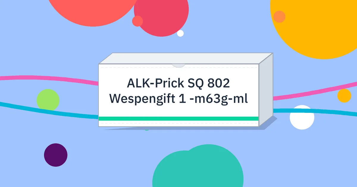Symbolbild: Packung mit der Aufschrift ALK-Prick SQ 802 Wespengift 1 -m63g-ml (PZN 02531150) – Verfügbarkeit und Bezug in Apotheken in Frankfurt am Main