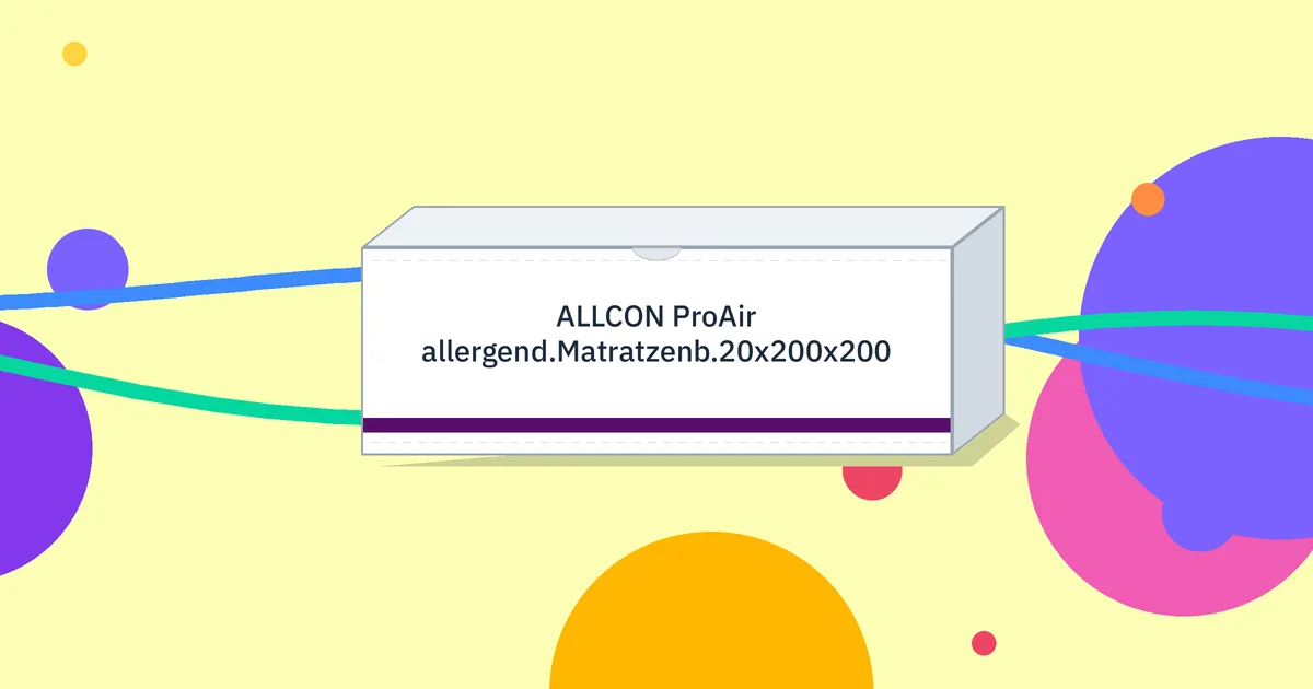 Symbolbild: Packung mit der Aufschrift ALLCON ProAir allergend.Matratzenb.20x200x200 (PZN 12445871) – Verfügbarkeit und Bezug in Apotheken in Frankfurt am Main