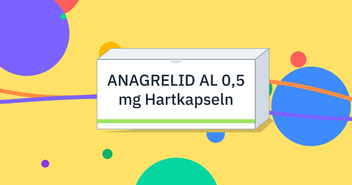 Symbolbild: Packung mit der Aufschrift ANAGRELID AL 0,5 mg Hartkapseln (PZN 13329919) – Verfügbarkeit und Bezug in Apotheken in Frankfurt am Main