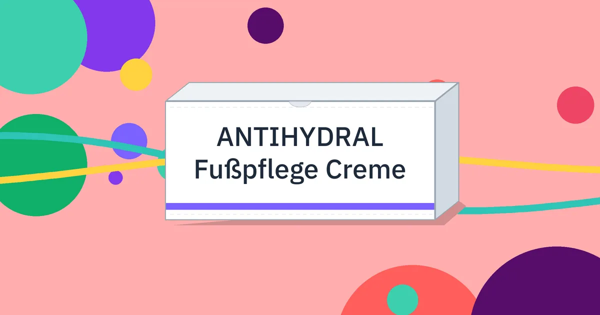 Symbolbild: Packung mit der Aufschrift ANTIHYDRAL Fußpflege Creme (PZN 16584629) – Verfügbarkeit und Bezug in Apotheken in Frankfurt am Main