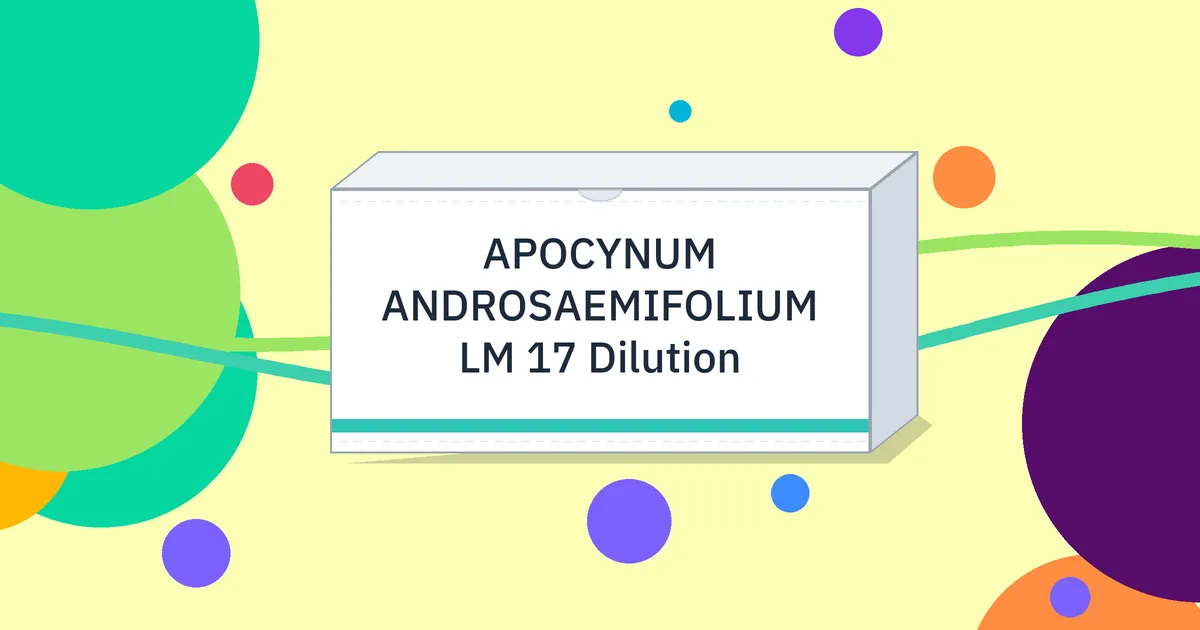 Symbolbild: Packung mit der Aufschrift APOCYNUM ANDROSAEMIFOLIUM LM 17 Dilution (PZN 13380346) – Verfügbarkeit und Bezug in Apotheken in Frankfurt am Main