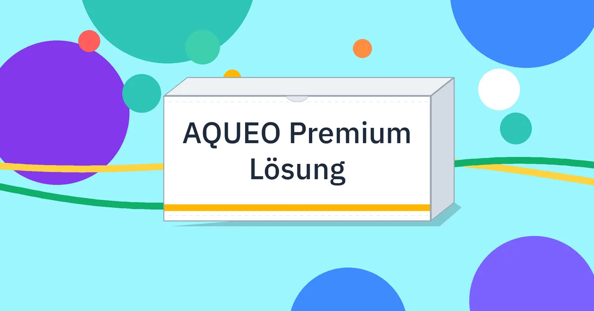 Symbolbild: Packung mit der Aufschrift AQUEO Premium Lösung (PZN 00294266) – Verfügbarkeit und Bezug in Apotheken in Frankfurt am Main