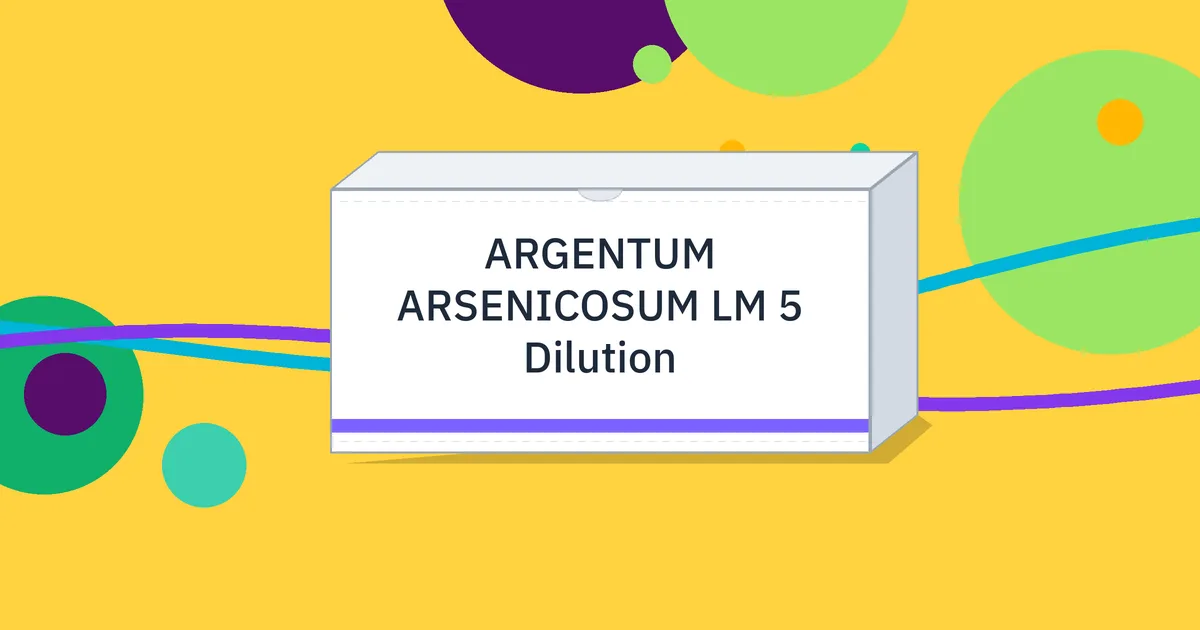 Symbolbild: Packung mit der Aufschrift ARGENTUM ARSENICOSUM LM 5 Dilution (PZN 12766799) – Verfügbarkeit und Bezug in Apotheken in Frankfurt am Main