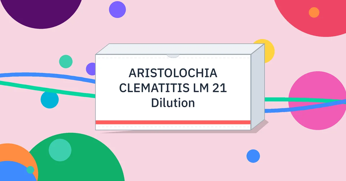 Symbolbild: Packung mit der Aufschrift ARISTOLOCHIA CLEMATITIS LM 21 Dilution (PZN 13391580) – Verfügbarkeit und Bezug in Apotheken in Frankfurt am Main