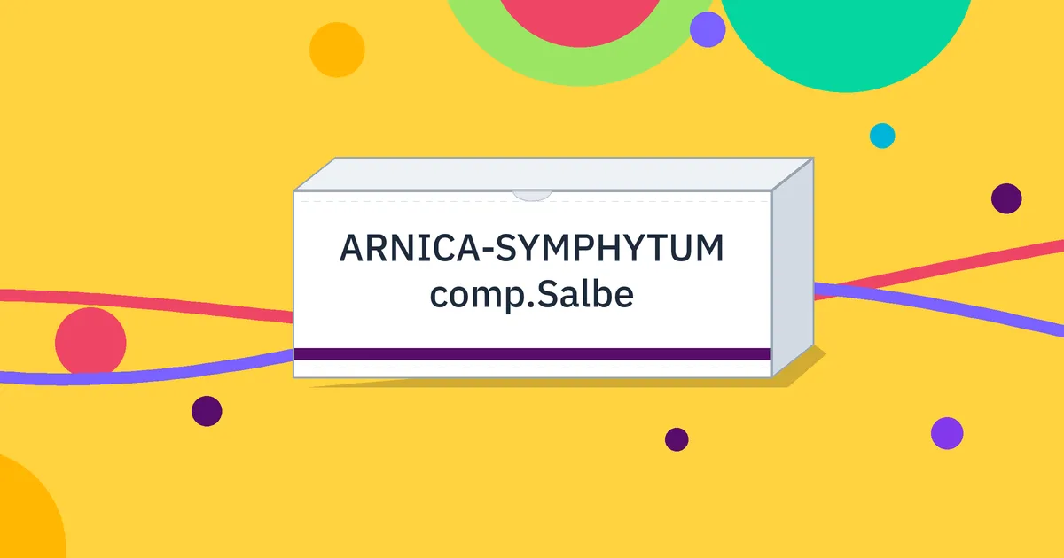 Symbolbild: Packung mit der Aufschrift ARNICA-SYMPHYTUM comp.Salbe (PZN 01627600) – Verfügbarkeit und Bezug in Apotheken in Frankfurt am Main