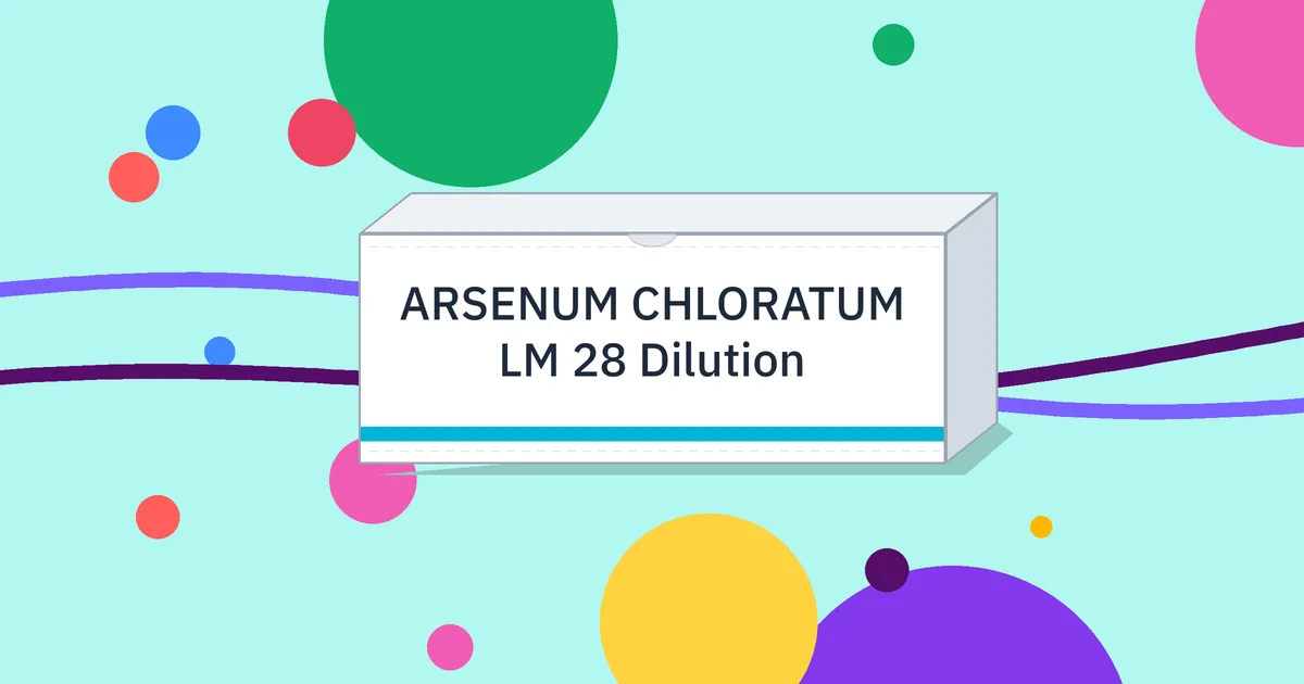 Symbolbild: Packung mit der Aufschrift ARSENUM CHLORATUM LM 28 Dilution (PZN 12771978) – Verfügbarkeit und Bezug in Apotheken in Frankfurt am Main