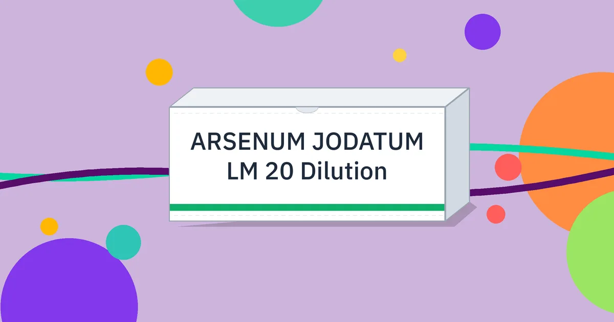 Symbolbild: Packung mit der Aufschrift ARSENUM JODATUM LM 20 Dilution (PZN 12778986) – Verfügbarkeit und Bezug in Apotheken in Frankfurt am Main