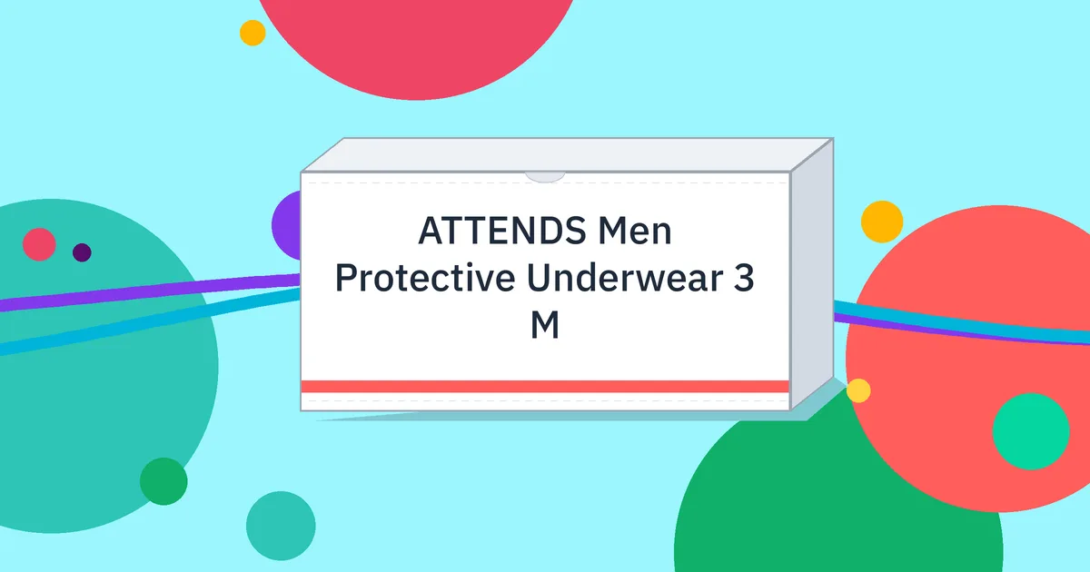 Symbolbild: Packung mit der Aufschrift ATTENDS Men Protective Underwear 3 M (PZN 18336545) – Verfügbarkeit und Bezug in Apotheken in Frankfurt am Main