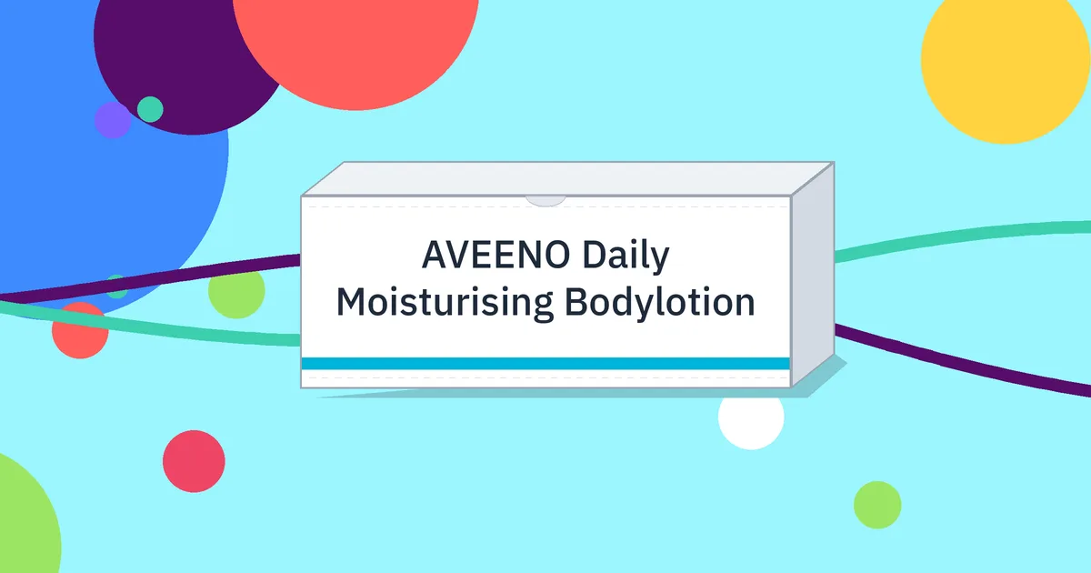 Symbolbild: Packung mit der Aufschrift AVEENO Daily Moisturising Bodylotion (PZN 19342878) – Verfügbarkeit und Bezug in Apotheken in Frankfurt am Main