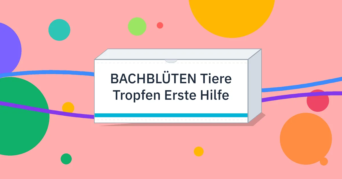Symbolbild: Packung mit der Aufschrift BACHBLÜTEN Tiere Tropfen Erste Hilfe (PZN 16789610) – Verfügbarkeit und Bezug in Apotheken in Frankfurt am Main