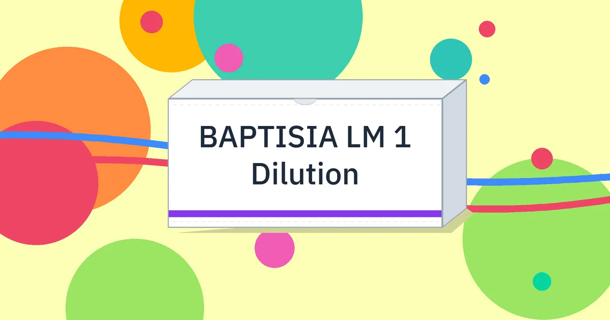 Symbolbild: Packung mit der Aufschrift BAPTISIA LM 1 Dilution (PZN 12787933) – Verfügbarkeit und Bezug in Apotheken in Frankfurt am Main