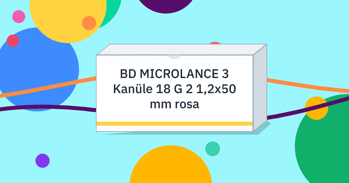 Symbolbild: Packung mit der Aufschrift BD MICROLANCE 3 Kanüle 18 G 2 1,2x50 mm rosa (PZN 18469105) – Verfügbarkeit und Bezug in Apotheken in Frankfurt am Main